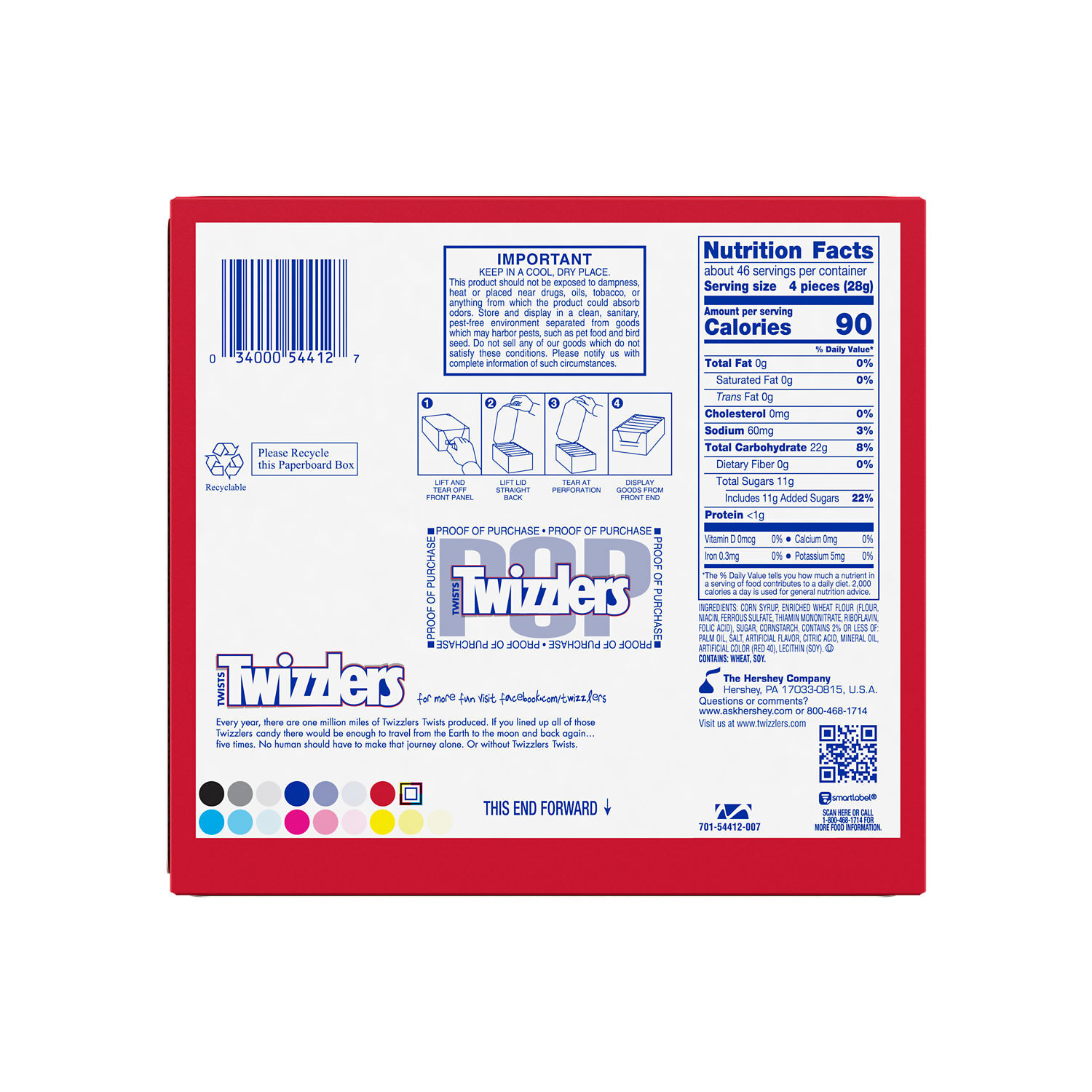 TWIZZLERS Twists Strawberry Flavored Licorice Style Candy Packs, 2.5 oz ...