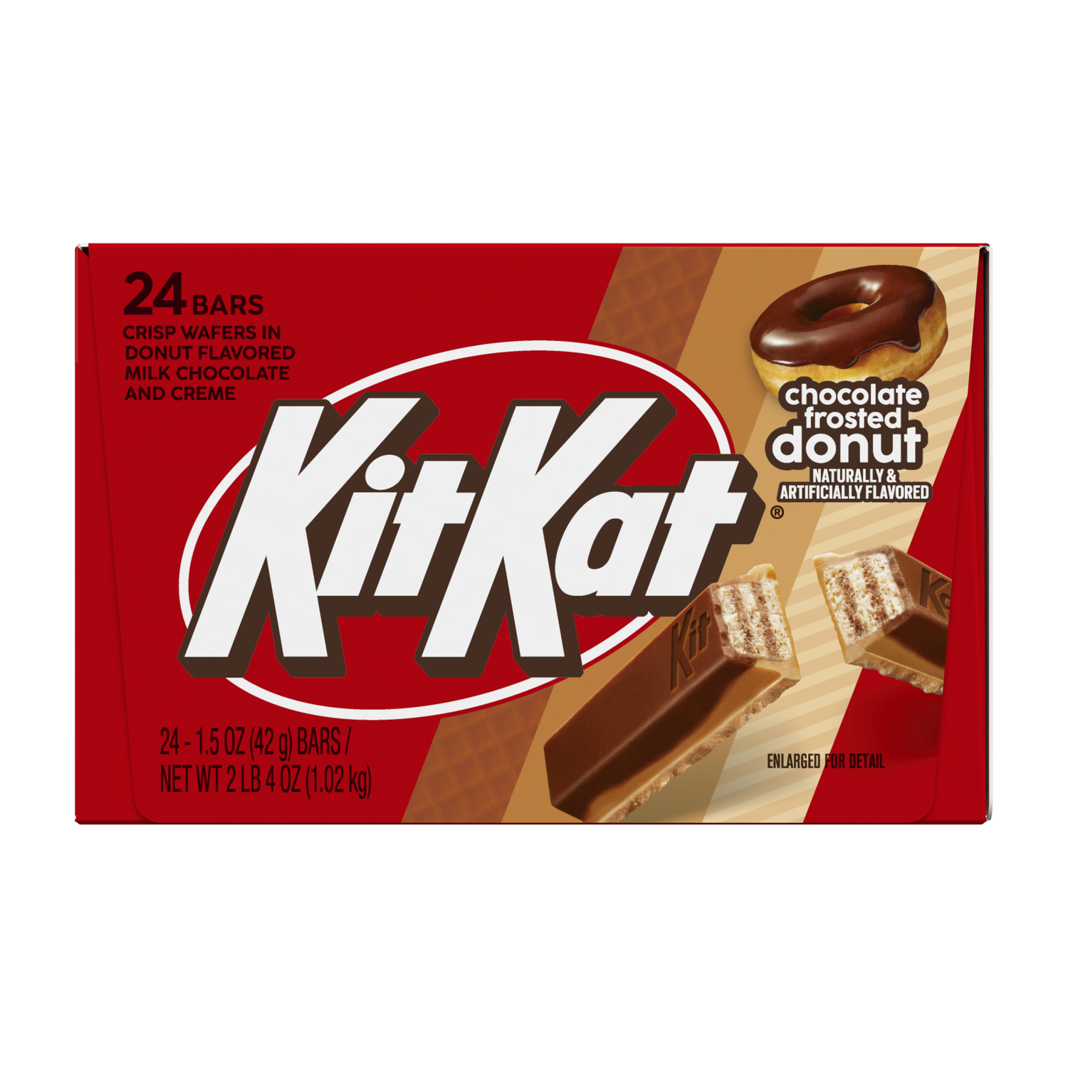 KIT KAT® Chocolate Frosted Donut Wafer Candy Bars, 1.5oz (24 Count)