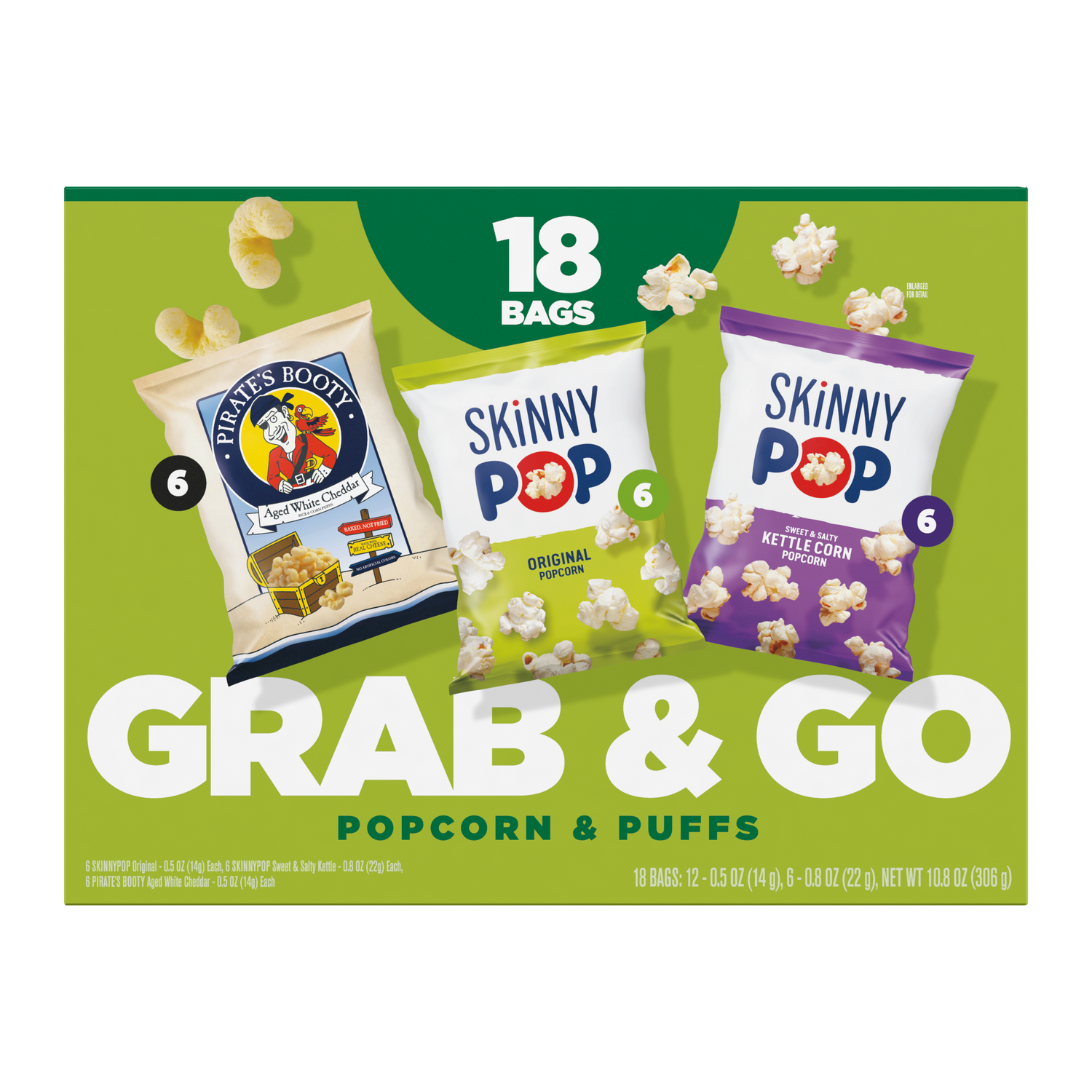 SKINNYPOP Original and Sweet and Salty Kettle Corn and PIRATE’S BOOTY ...