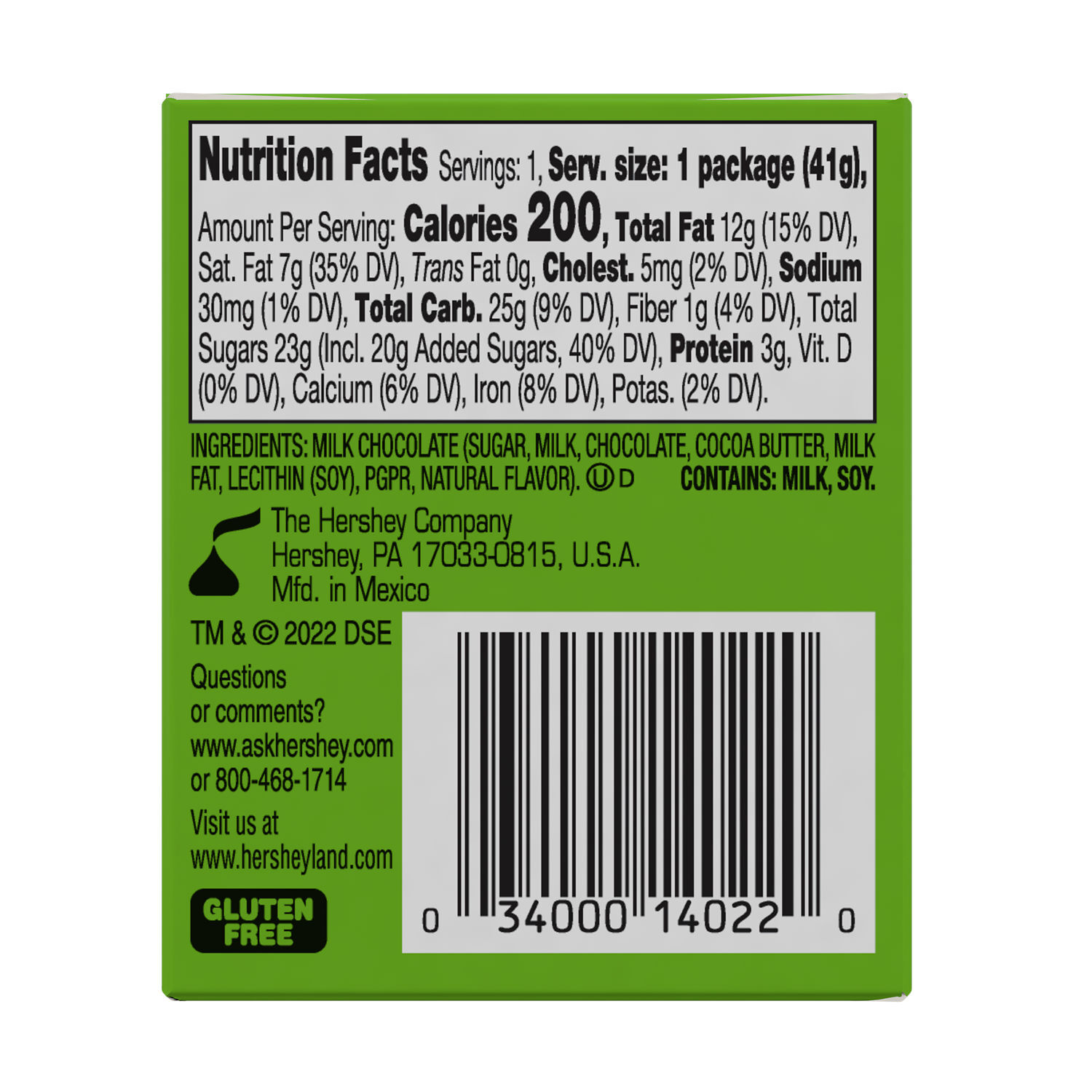 HERSHEY'S KISSES Grinch Solid Milk Chocolate, Christmas Candy Gift Box ...