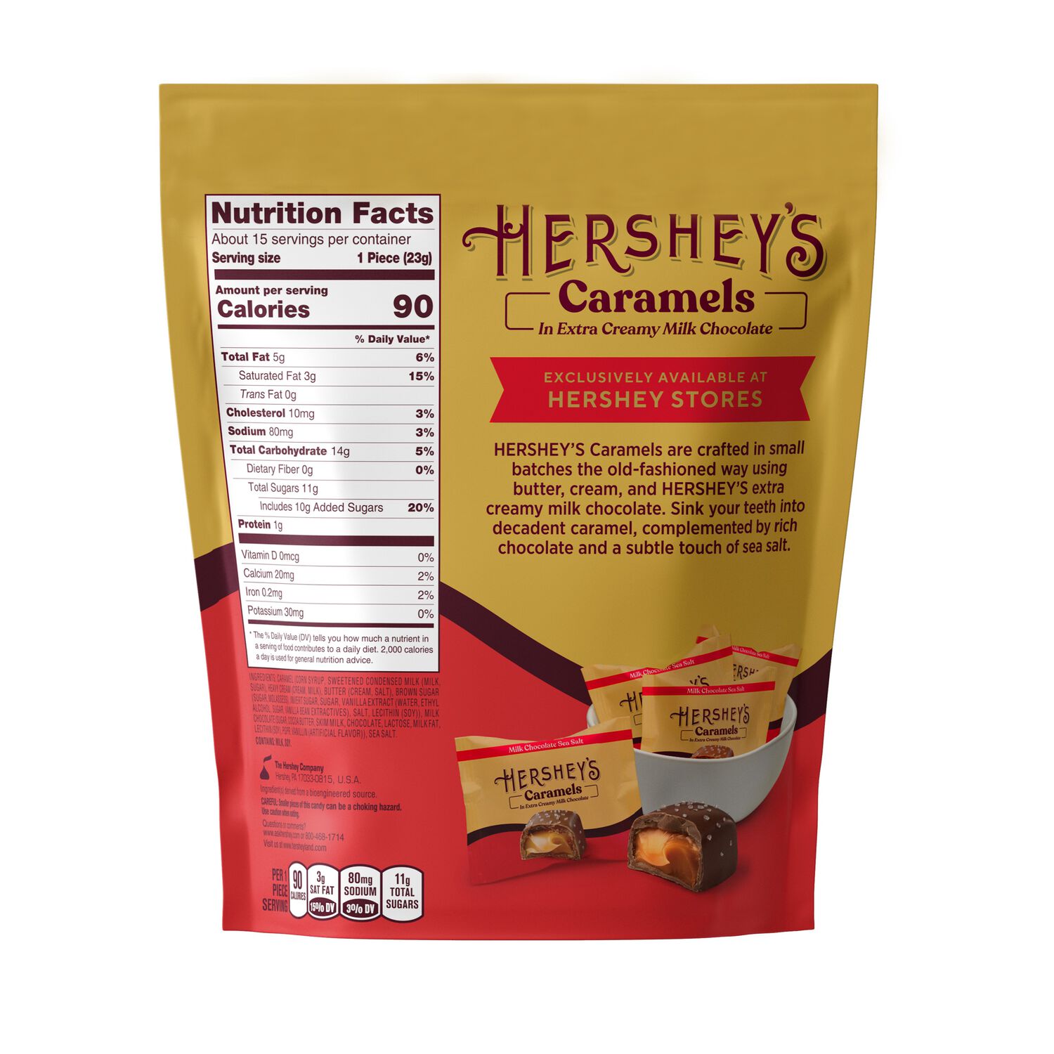 HERSHEY’S Caramels Candy Bag, 12 oz
