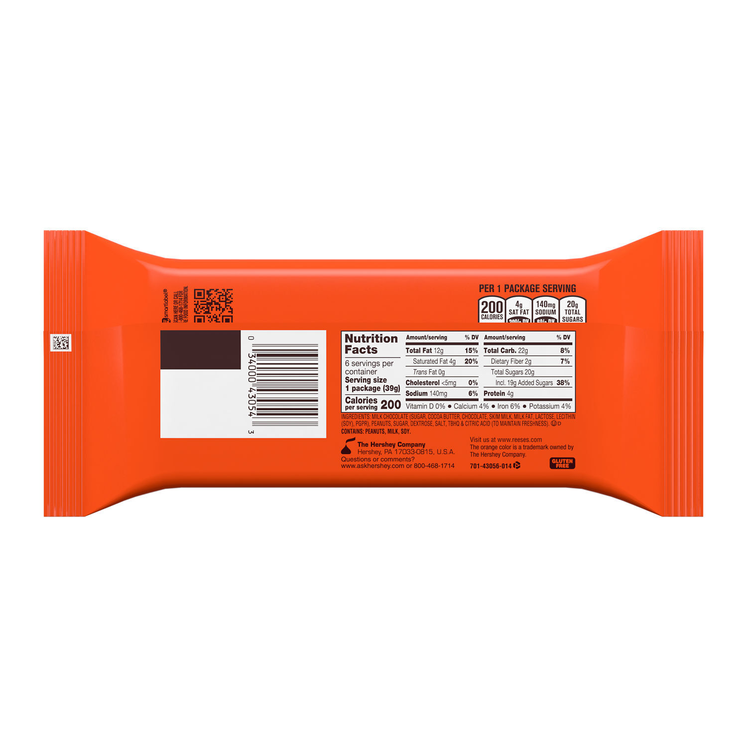 REESE'S Big Cup Milk Chocolate Peanut Butter Cups Candy Packs, 1.4 oz ...