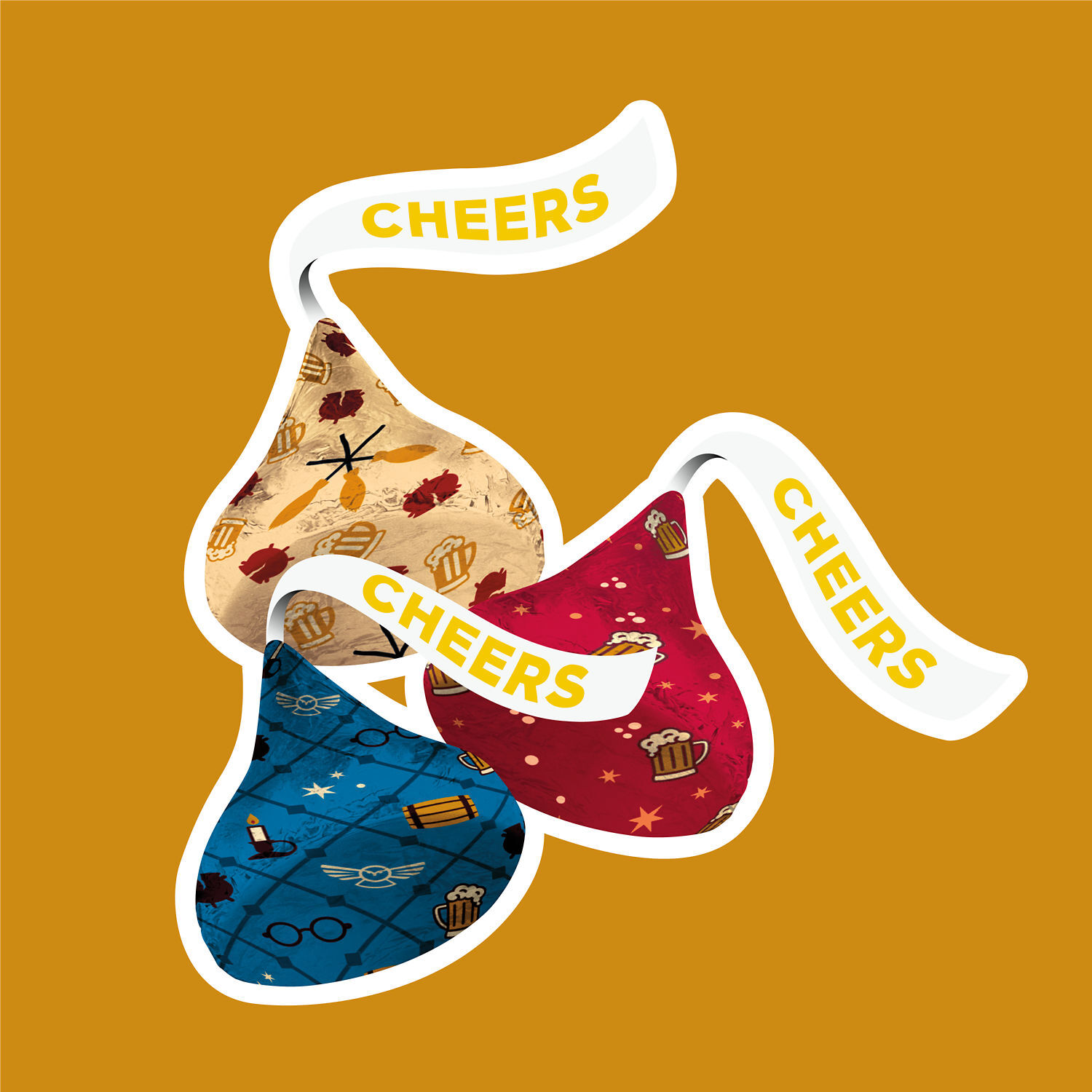 HERSHEY'S KISSES Harry Potter™ Butterbeer Flavored Kisses, Easter Candy ...