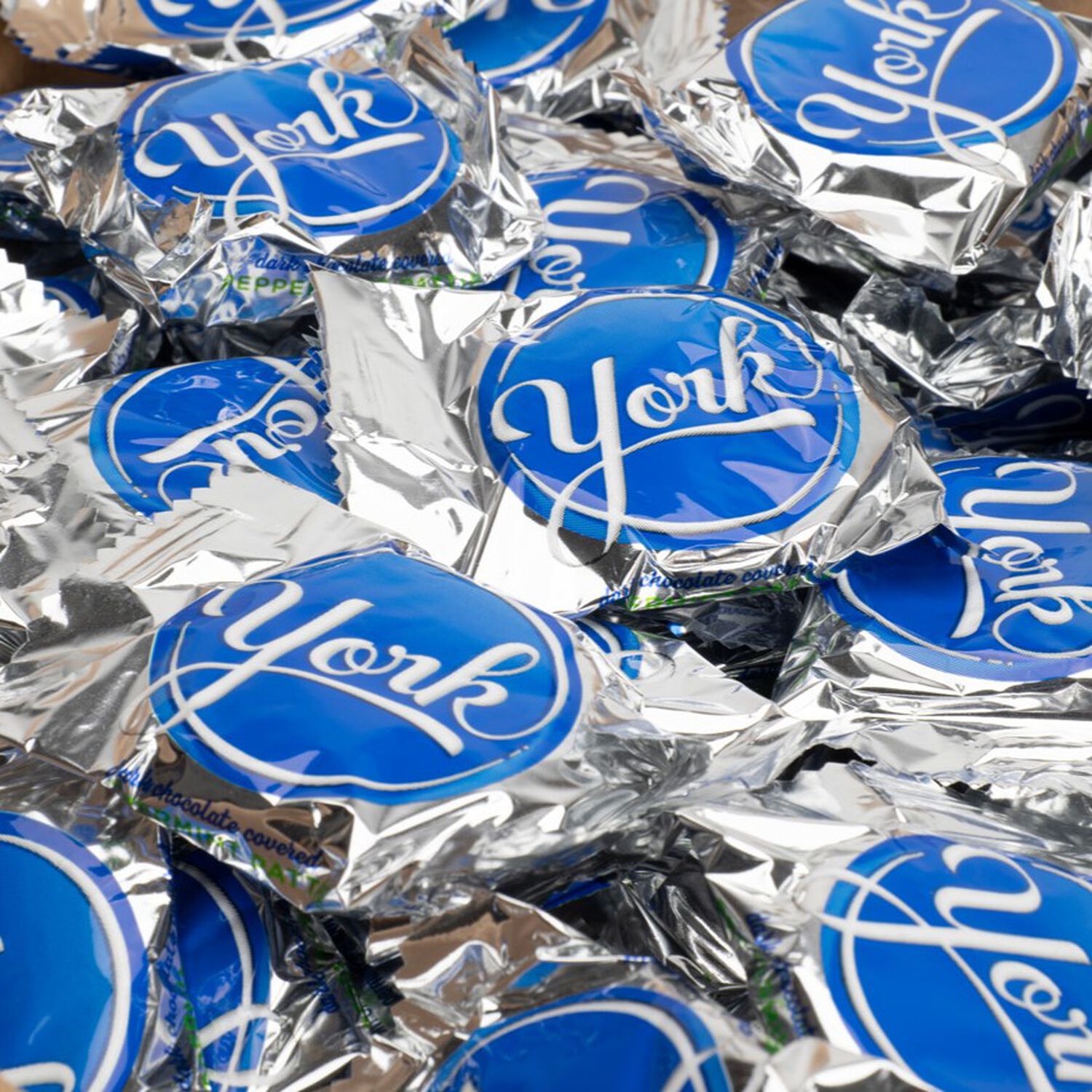 YORK Dark Chocolate Covered Peppermint Patties Snack Size 5lb Bulk Box