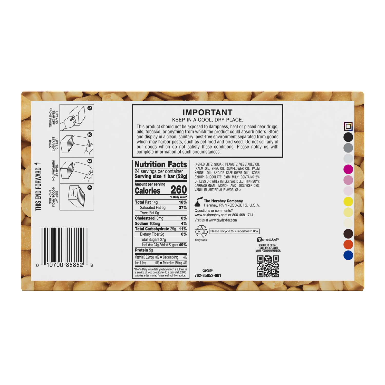 PAYDAY Chocolatey Peanut Caramel Candy Bars, 1.85 oz (24 Count)