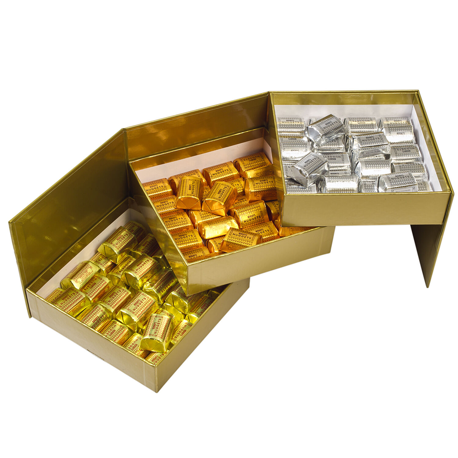HERSHEY'S NUGGETS Collection Signature Gold 3-Tier Gift Box