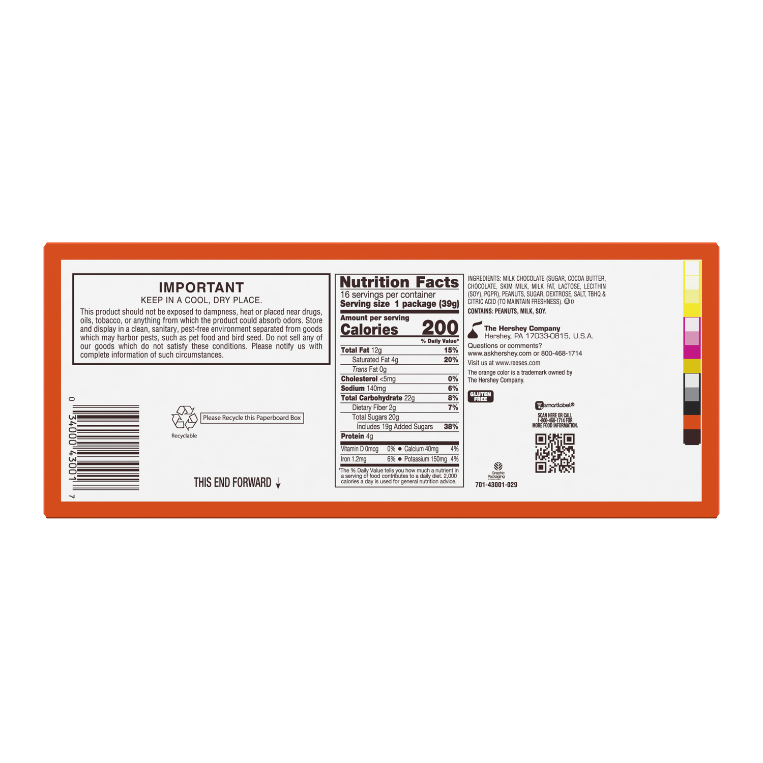 REESE'S BIG CUP Milk Chocolate Peanut Butter Cups , 1.4 oz (16 Count)