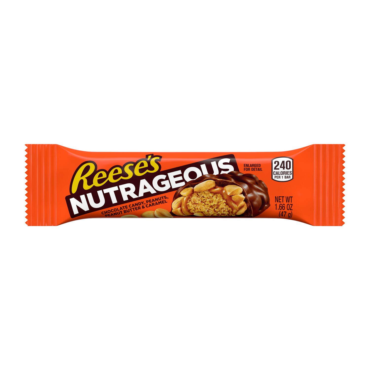 REESE'S NUTRAGEOUS Chocolate, Peanut Butter, Caramel and Peanut Candy ...