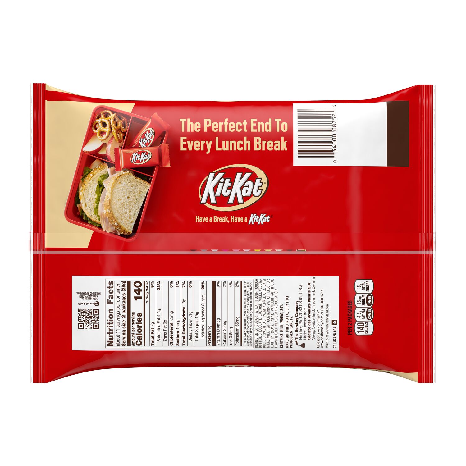 KIT KAT KIT KAT® Milk Chocolate Wafer Snack Size, Candy Bag, 10.78 oz