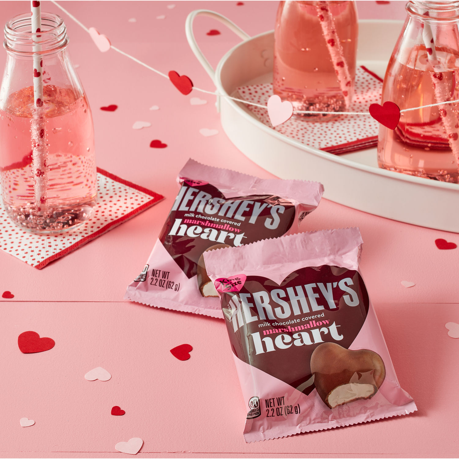 HERSHEY'S Milk Chocolate Covered Marshmallow Heart, Valentine's Day ...