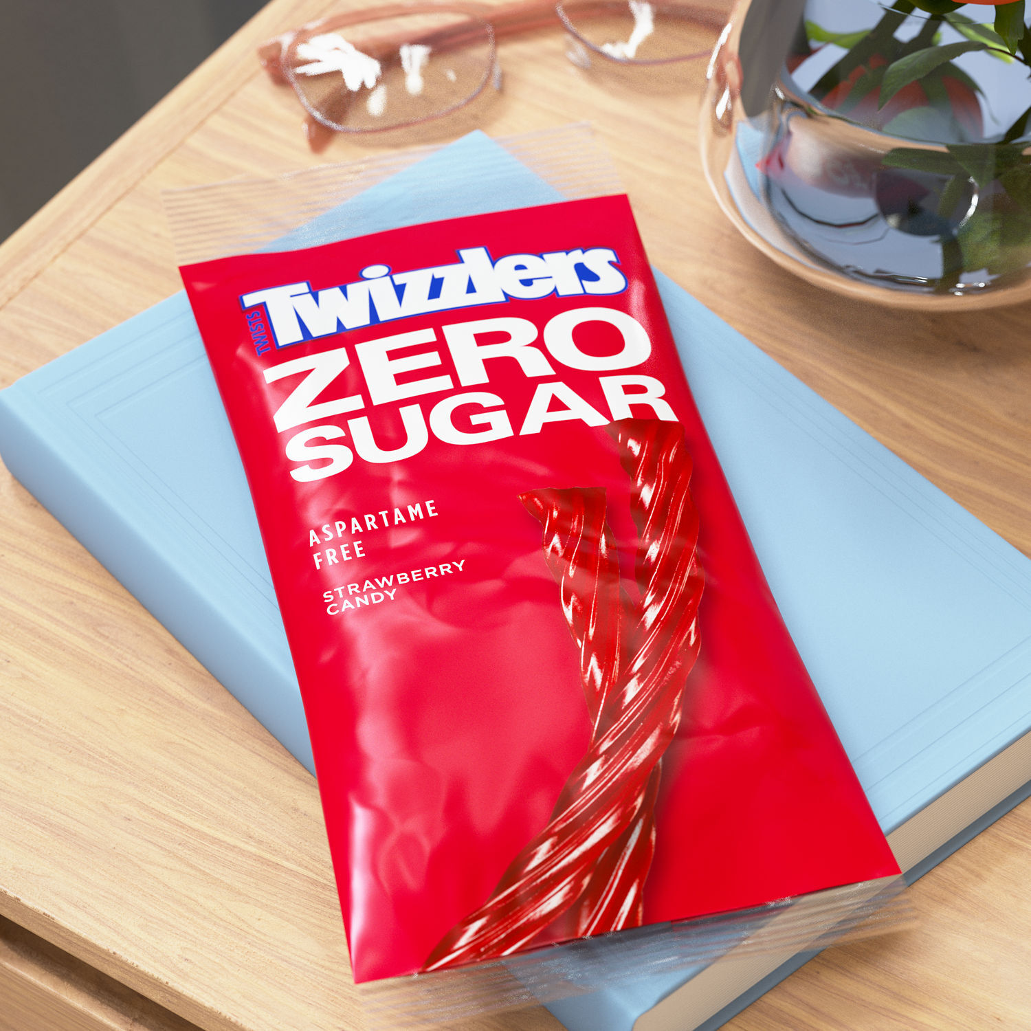 TWIZZLERS Zero Sugar Twists Strawberry Flavored Licorice Style Candy ...