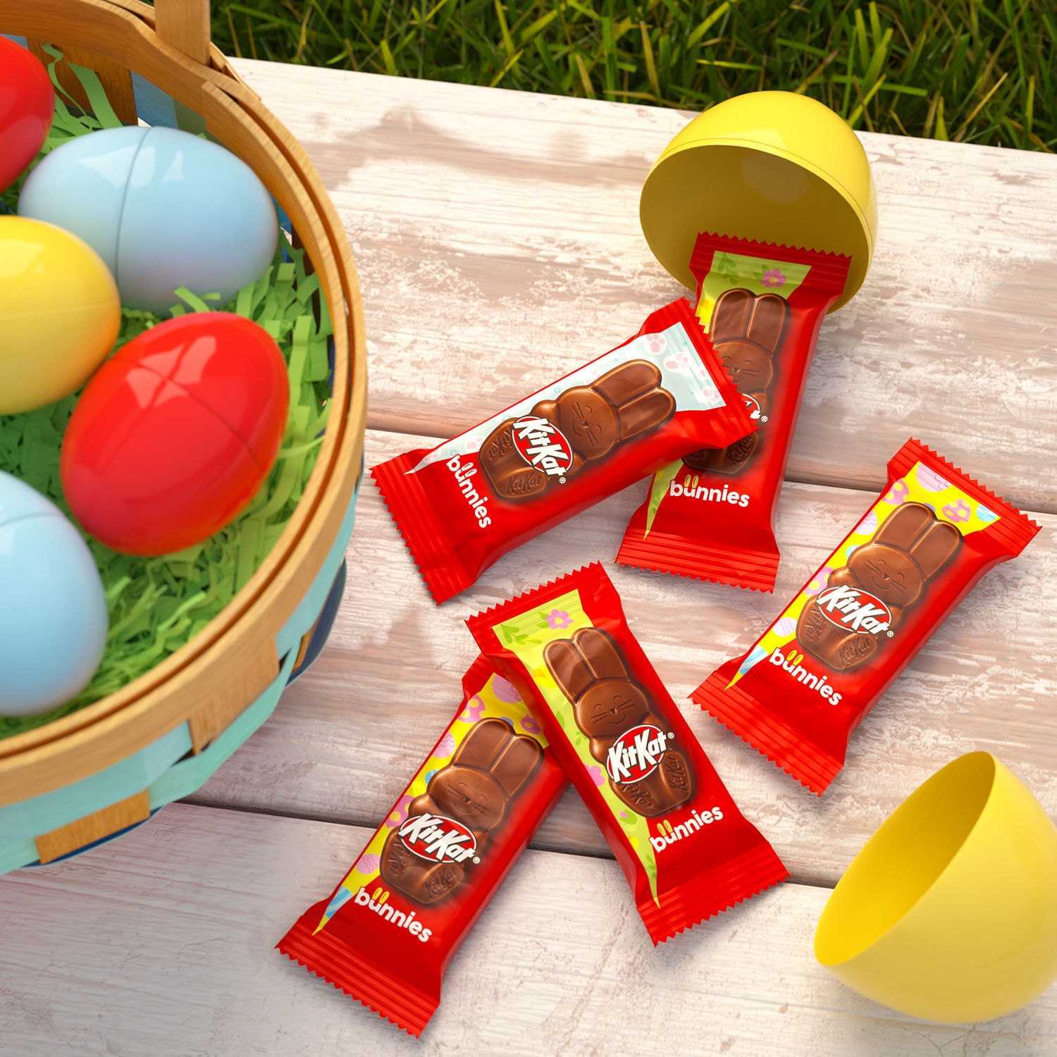 KIT KAT® Milk Chocolate Snack Size Wafer Bunnies, Easter Candy Bag, 8.85 oz