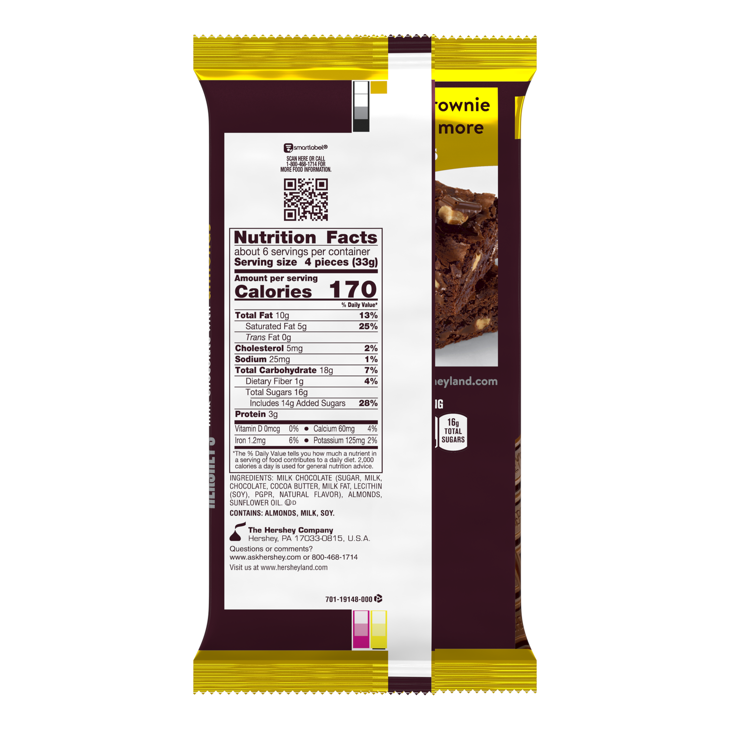 HERSHEY'S Milk Chocolate Almond Giant 7.37oz Candy Bar