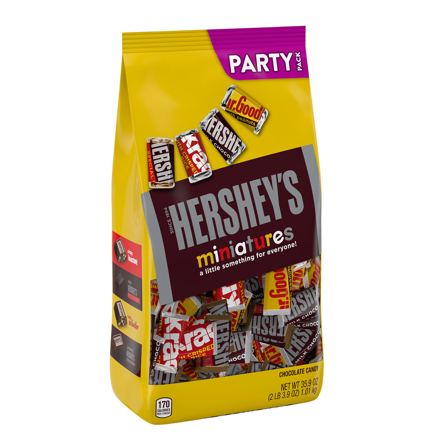 HERSHEY'S Miniatures Assorted Chocolate Candy Party Pack, 35.9 oz
