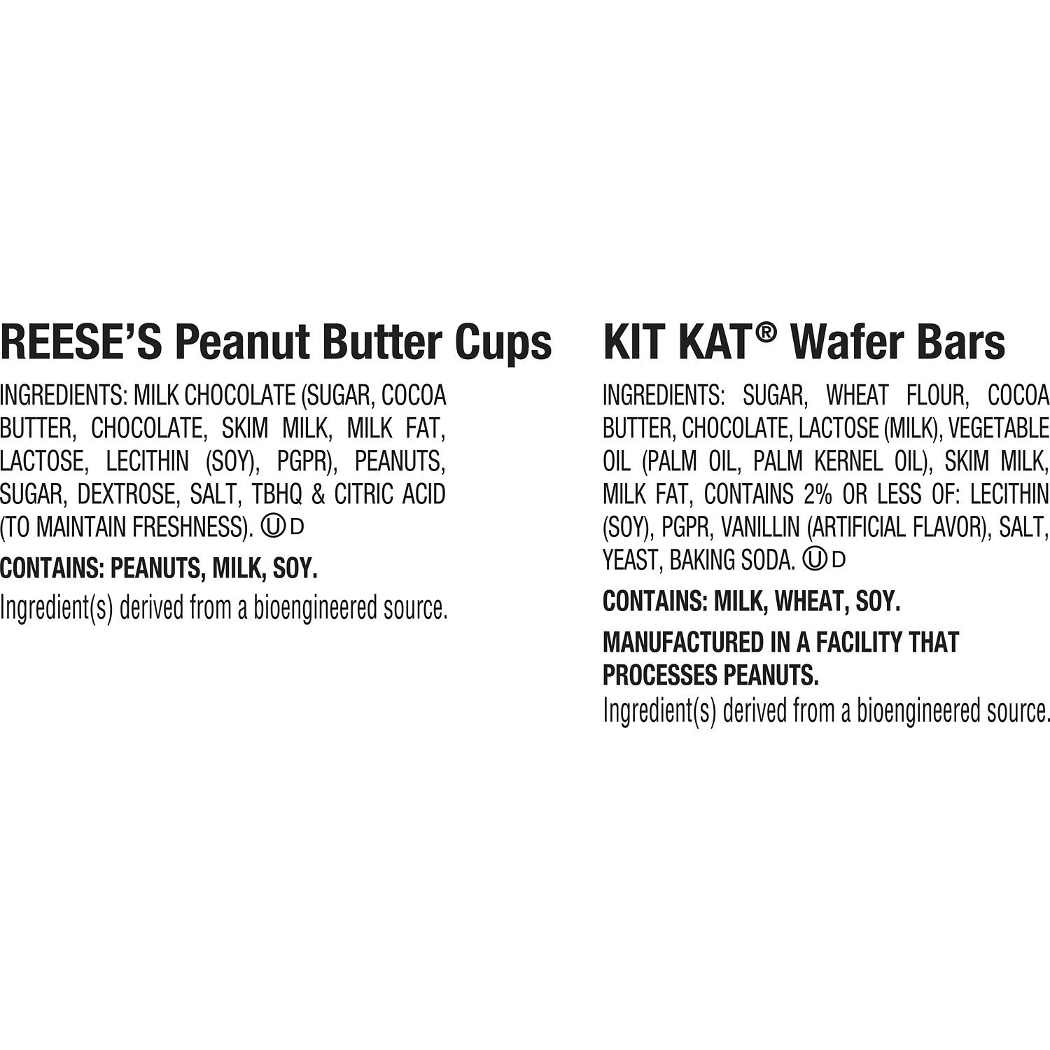 REESE'S and KIT KAT® Assorted Miniatures Halloween Candy, Bulk Bucket ...