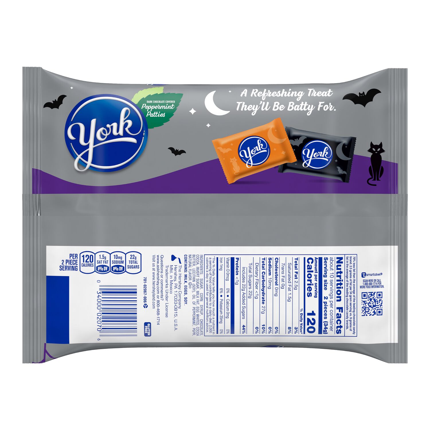 YORK YORK Dark Chocolate Snack Size Peppermint Patties, Individually ...