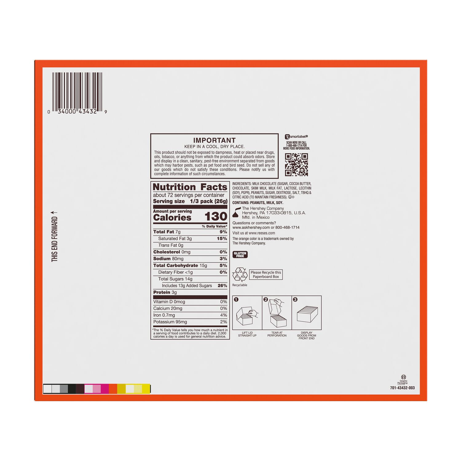 REESE'S Jumbo Cup Milk Chocolate Peanut Butter Cup Candy Pack, 2.8 oz ...