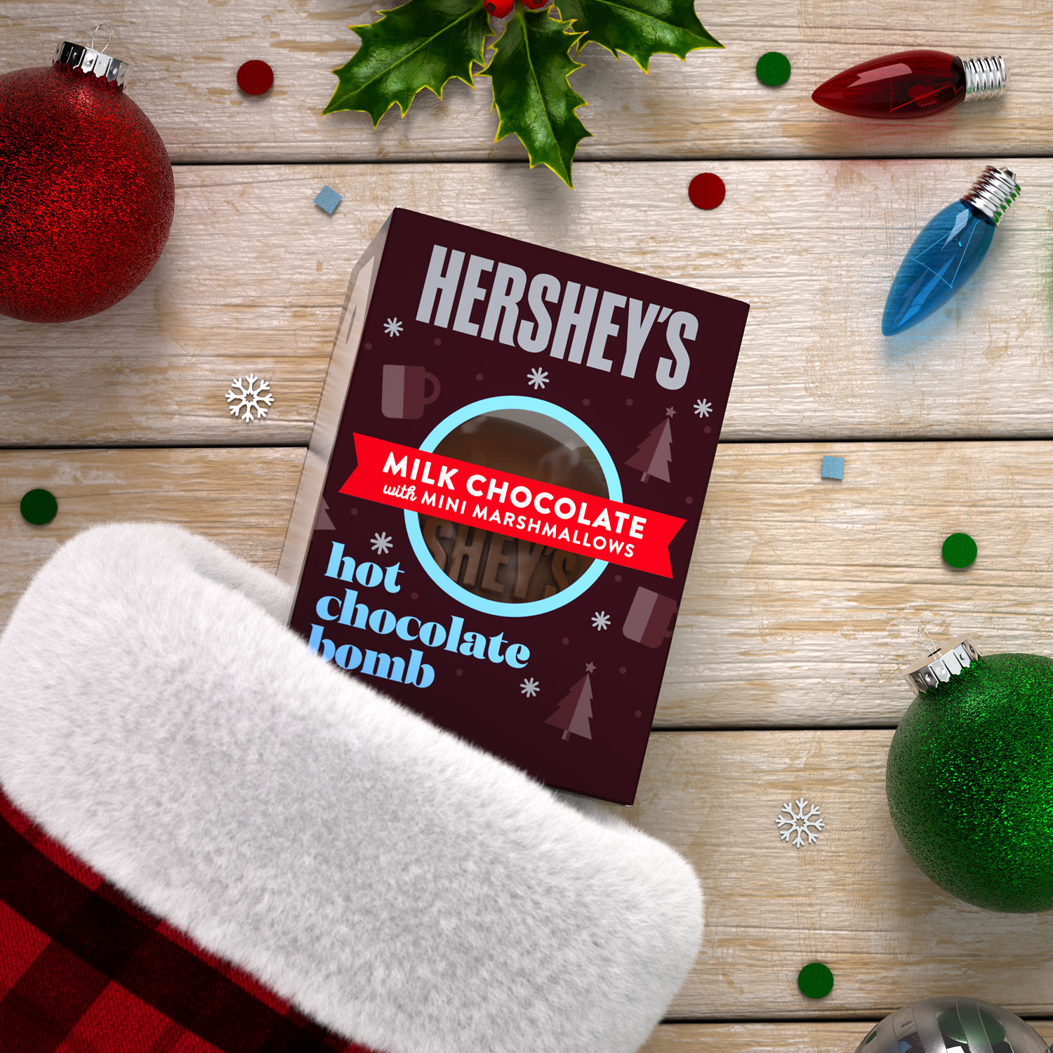 HERSHEY'S Milk Chocolate Mini Marshmallows Hot Chocolate Bomb ...