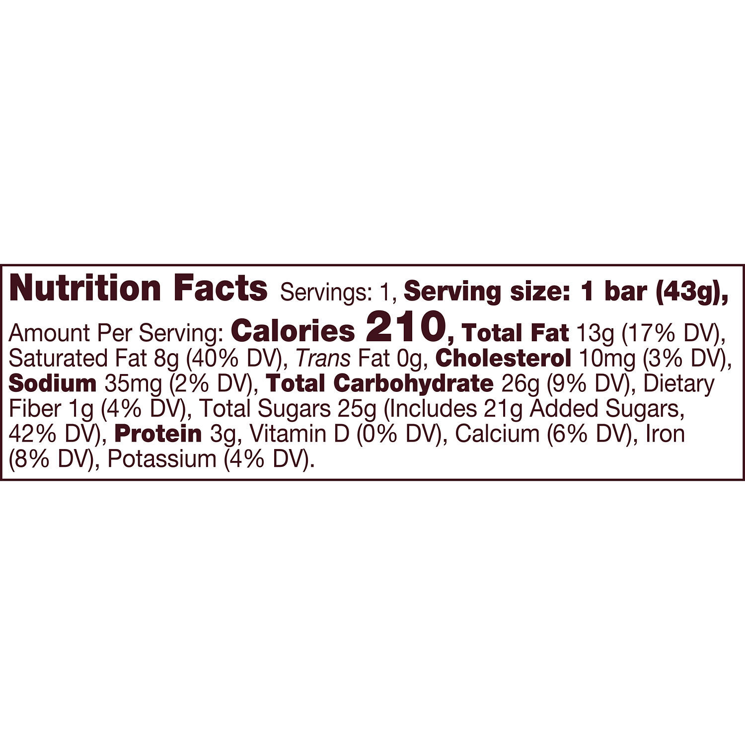 HERSHEY'S Milk Chocolate Standard Size 1.55oz Candy Bar