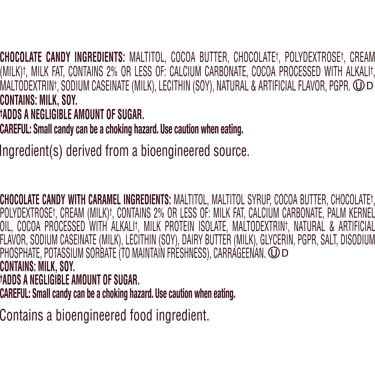 HERSHEY'S Zero Sugar Assorted Chocolate Candy Bag, 15.5 oz
