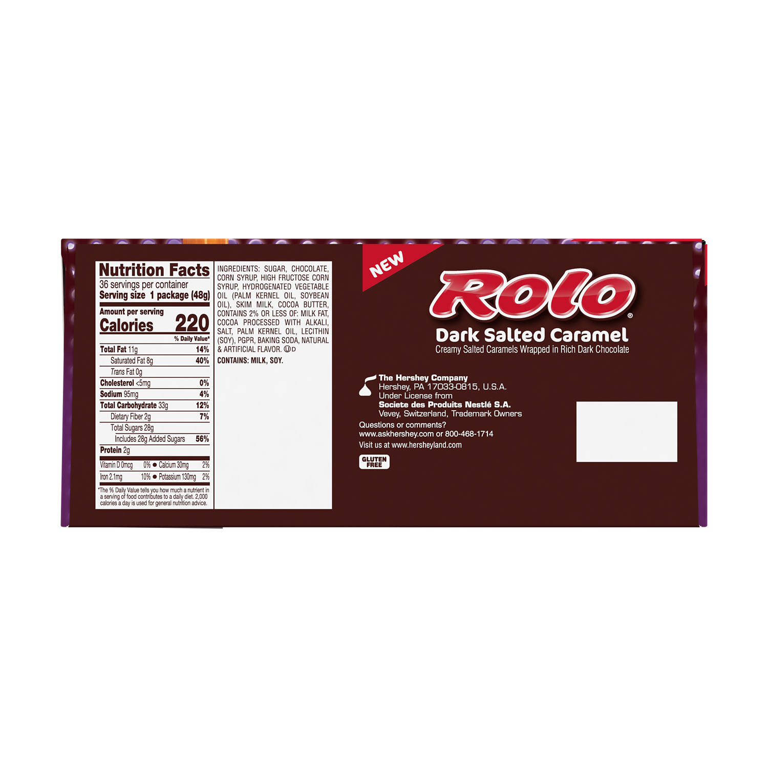 ROLO® Salted Caramel Dark Chocolate Candy Packs, 1.7 oz (36 Count)