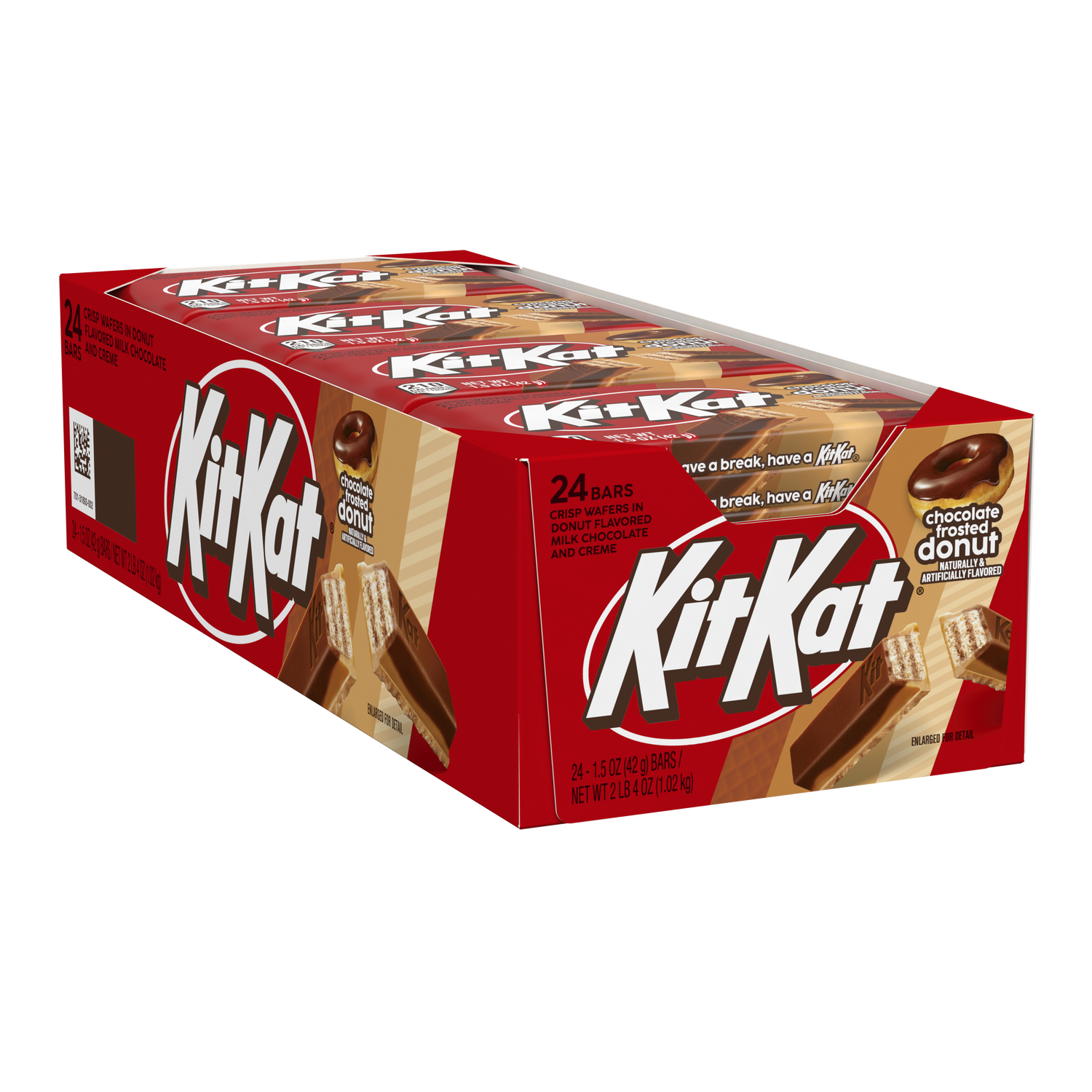 KIT KAT® Chocolate Frosted Donut Wafer Candy Bars, 1.5oz (24 Count)