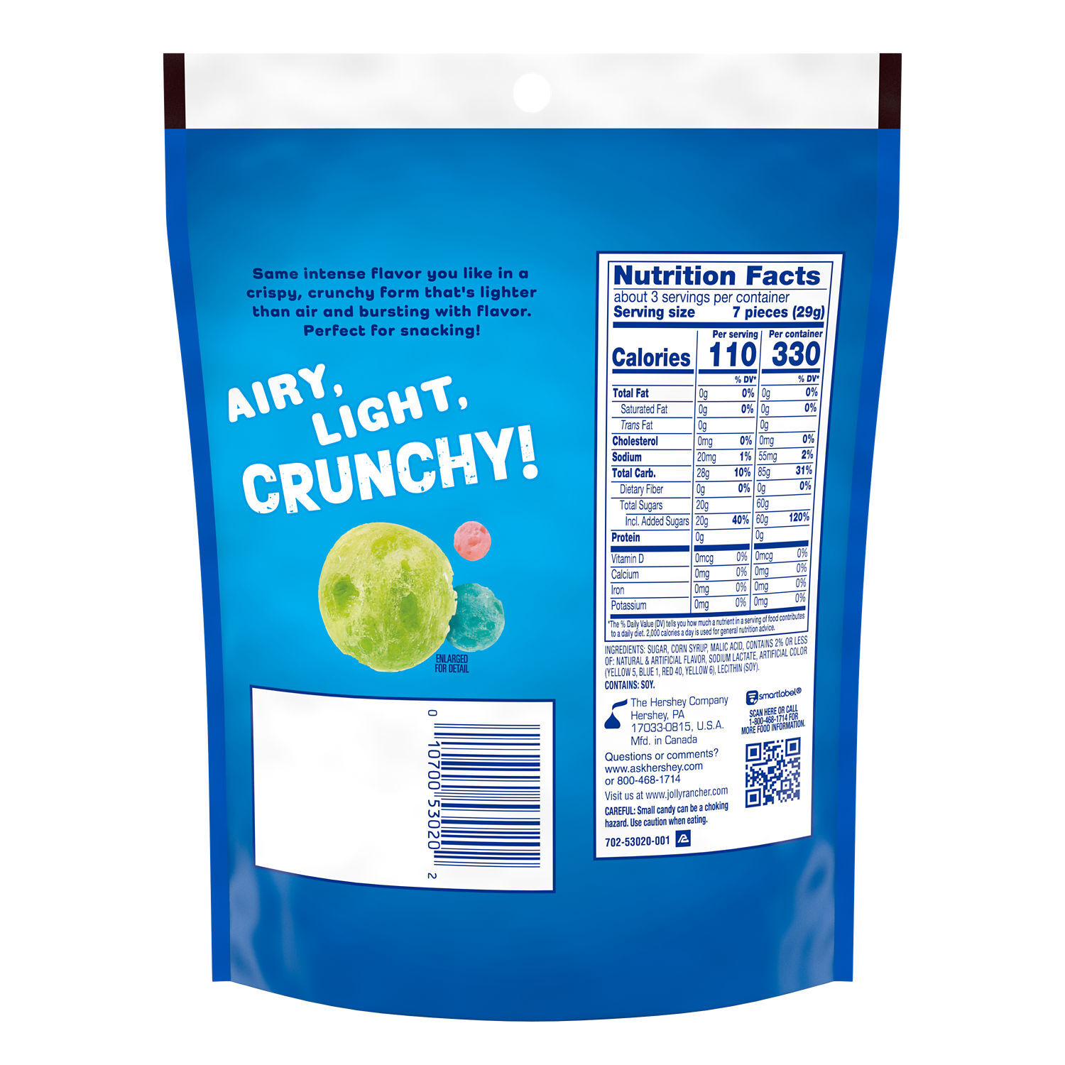 JOLLY RANCHER Freeze Dried Original Fruit Flavored Candy Bag, 3.1 oz