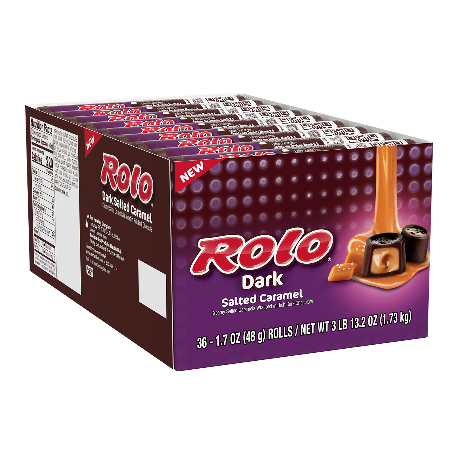Rolo Candy Bar ROLO Rich Chocolate Caramels Candy Rolls, 1.7 Oz (36